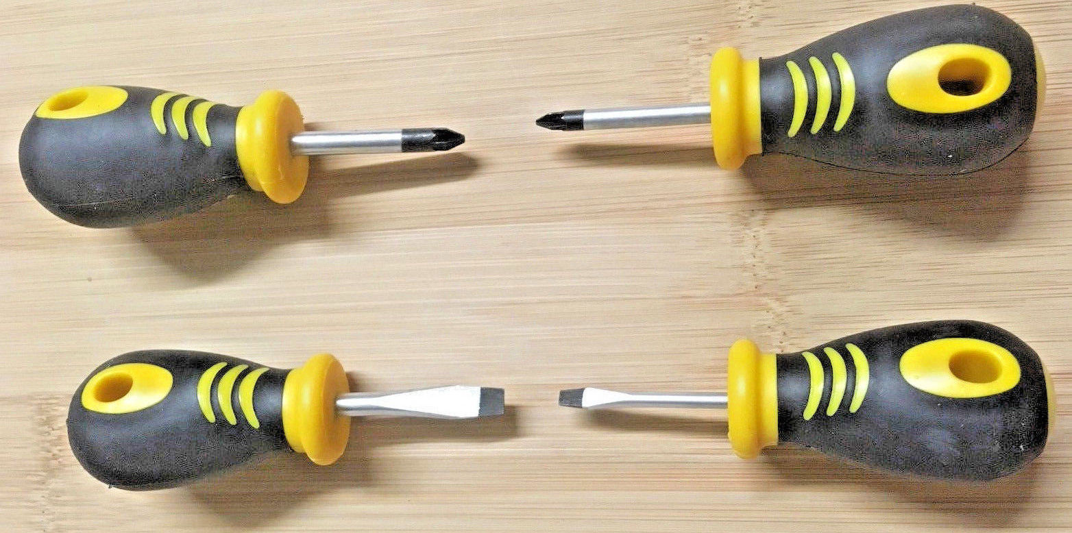 Forge Steel Precision Screwdriver Set 6 Pieces + Stubby Screwdriver Set ...