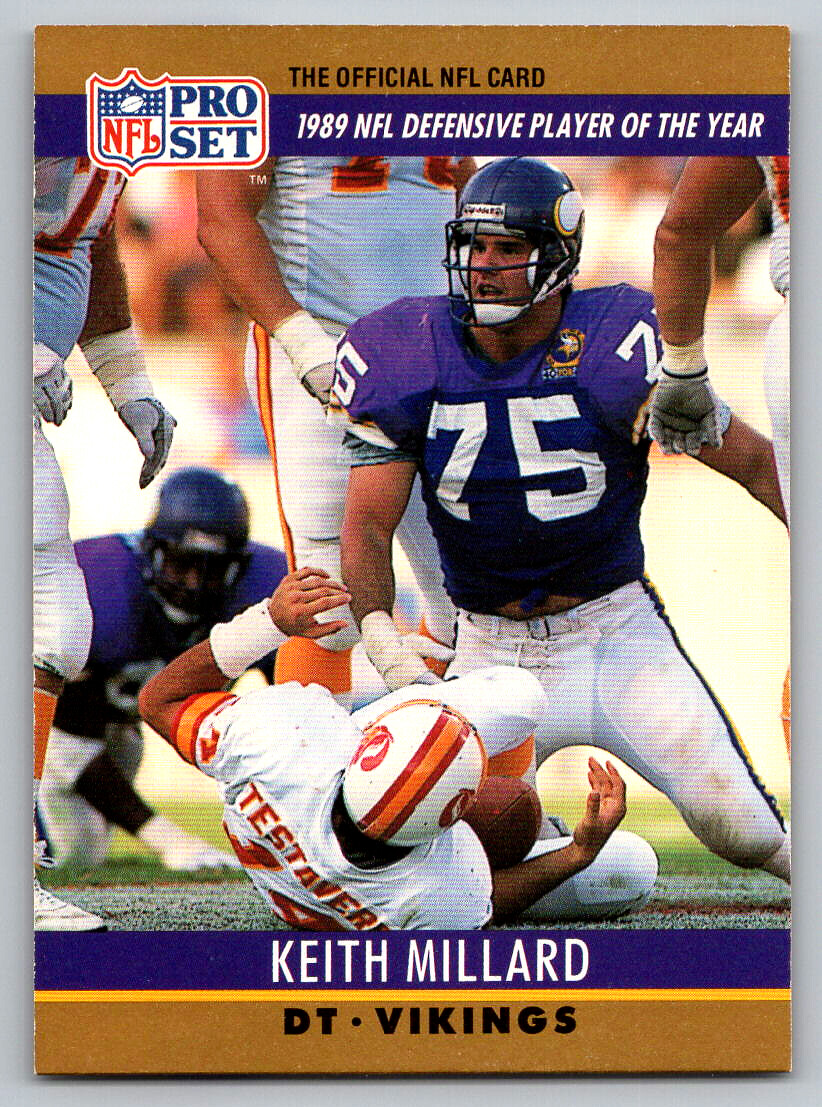# 5 Keith Millard Minnesota Vikings 1990 Pro Set AW 1989 NFL Defensive ...