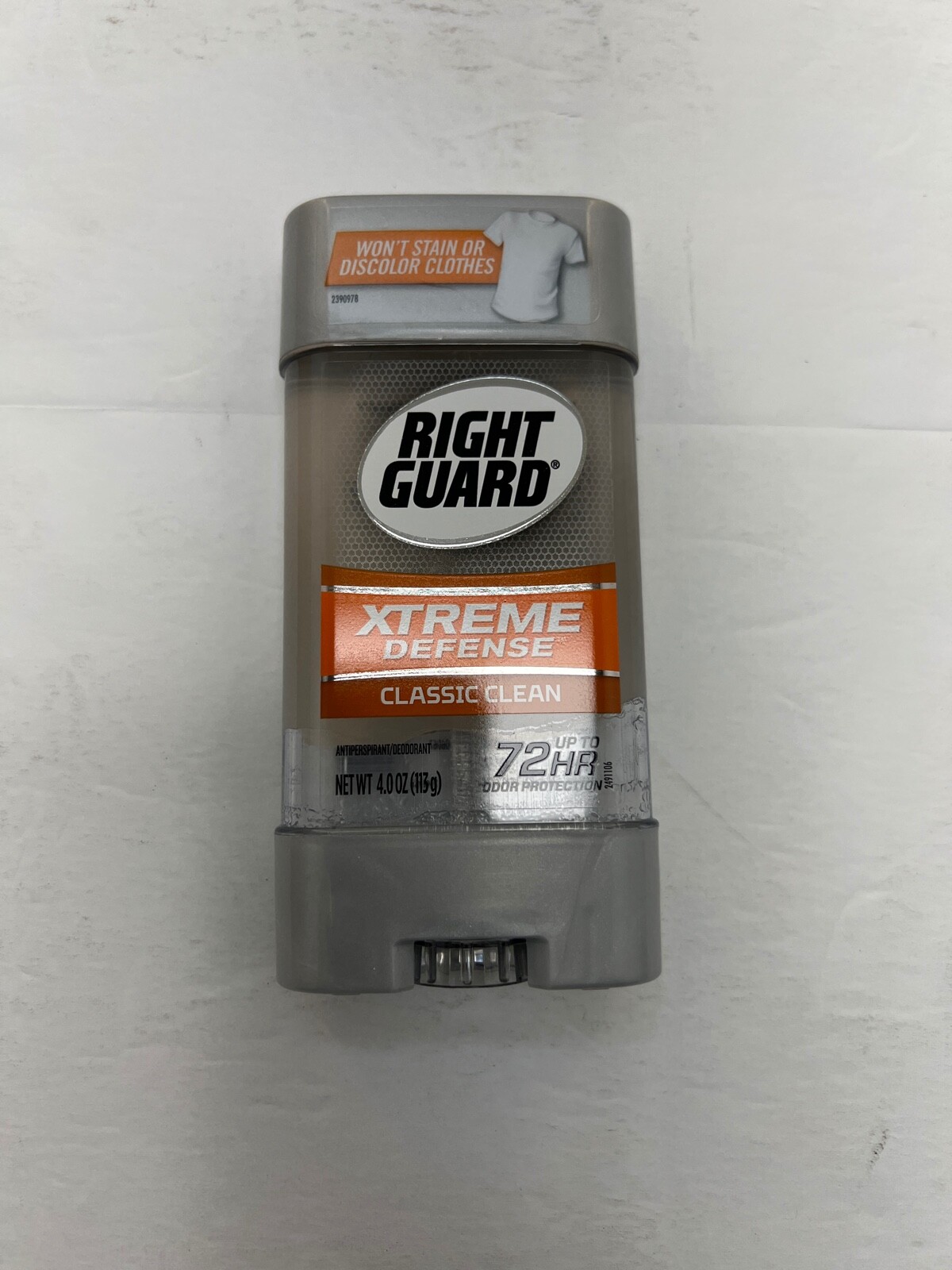 Right Guard Antiperspirant Deodorant 4 oz Xtreme Defense CLASSIC CLEAN ...