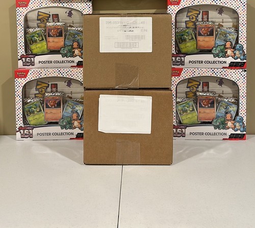 Case of 6 Pokemon TCG Scarlet & Violet 151 Poster Collection Box ...