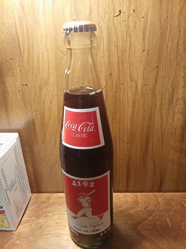 Pete Rose Popcorn Coca Cola Bottle 13th Annual Coca-Cola Club 1987 Hit ...
