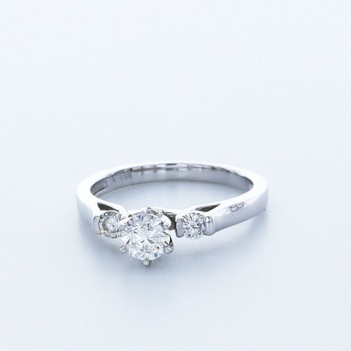 0.93ct G-SI1 Round Natural Certified Diamonds 14kw Gold Classic Three-Stone Ring | eBay