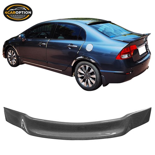 Fits 06-11 Civic 8th Gen R Style Rear Trunk Spoiler Wing Carbon Fiber ...