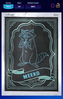 Topps Disney Collect Digital Princess and Friends MEEKO Chrome ...