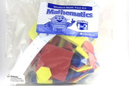60 Foam Math Manipulatives - Colored Shapes with Flexible Ruler | eBay