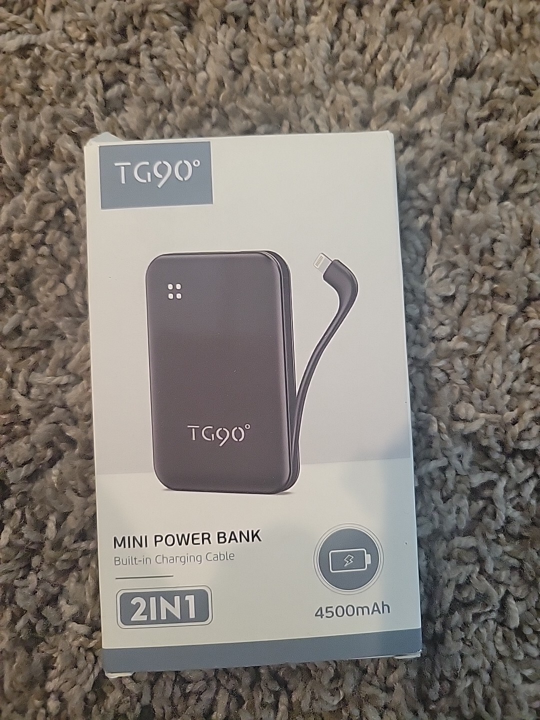 White ~ TG90 Mini Power Bank 4500mah Portable Charger with Built in ...