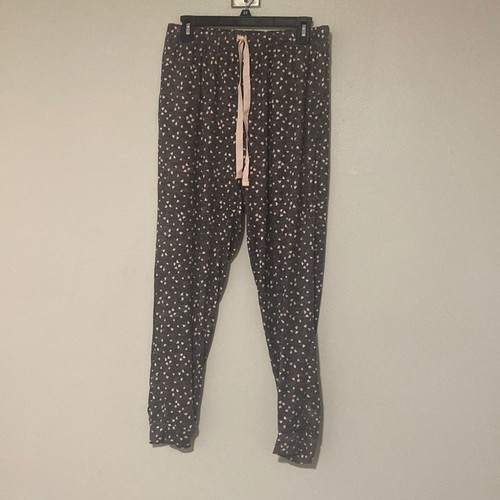 Rene Rofe Super Soft Heart Sleep Pajama Pants Tie Drawstring Waist ...