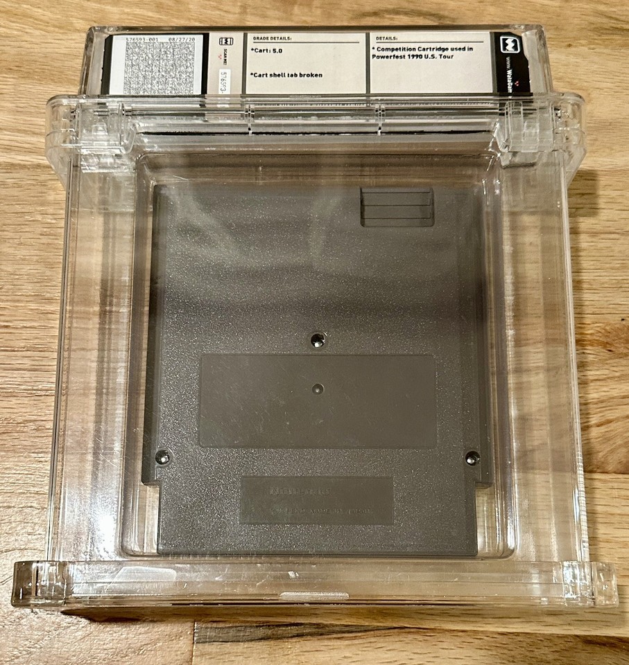 1990 NINTENDO WORLD CHAMPIONSHIPS NWC #105 NES GREY CART WATA 5.0 HOLY ...