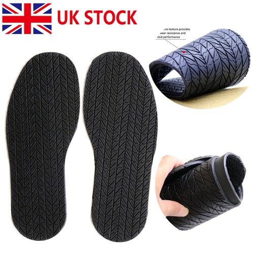 Black Rubber Soles Heal Anti-Slip Wearable Grip Shoes Repair Grips UK ...