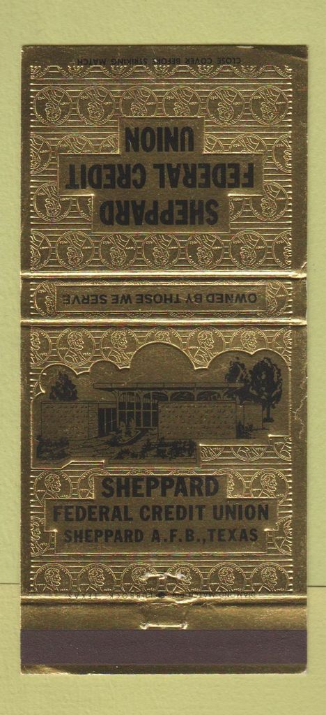Matchbook Cover - Sheppard Credit Union Sheppard Air Force Base TX #2 ...