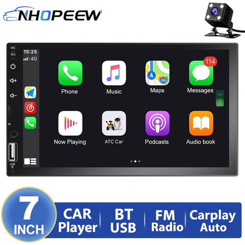 7" Car Stereo Radio Head Unit Apple CarPlay Android Auto Bluetooth ...