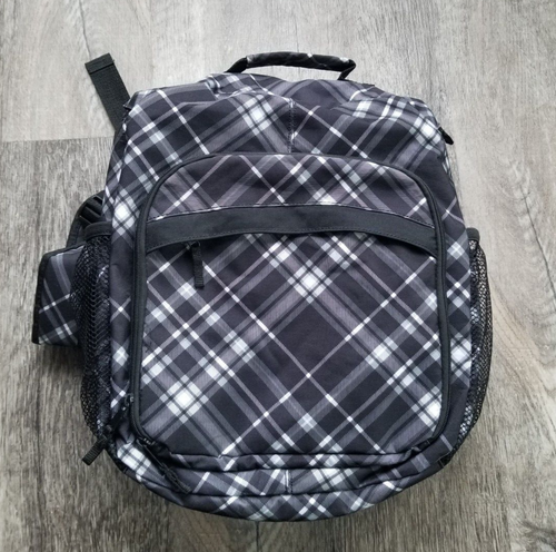 THIRTY ONE Organizing Pack Sling Backpack CAMERA BAG w/ Insert Plaid ...