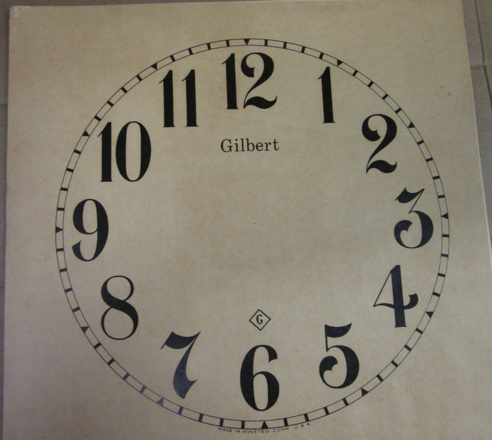 GILBERT Paper Clock Dial Arabic Numbers 11" WHITE CARD STOCK | eBay