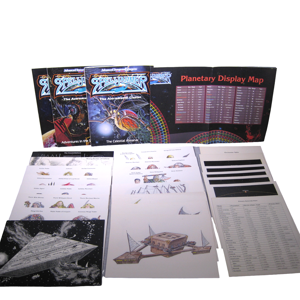 Vtg TSR 1087 AD&D 2 Ed Spelljammer The Astromundi Cluster Box Set Near ...