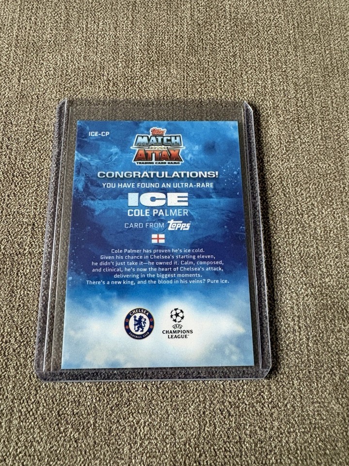 Topps Match Attax 25/26 Ice Cold Cole Palmer ULTRA RARE 1/250 ICE-CP ...