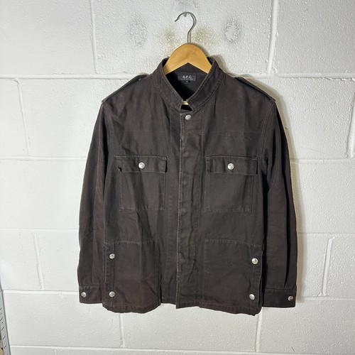 APC Jacket Mens Medium Brown Oi Polloi Overshirt Chore Work Military ...