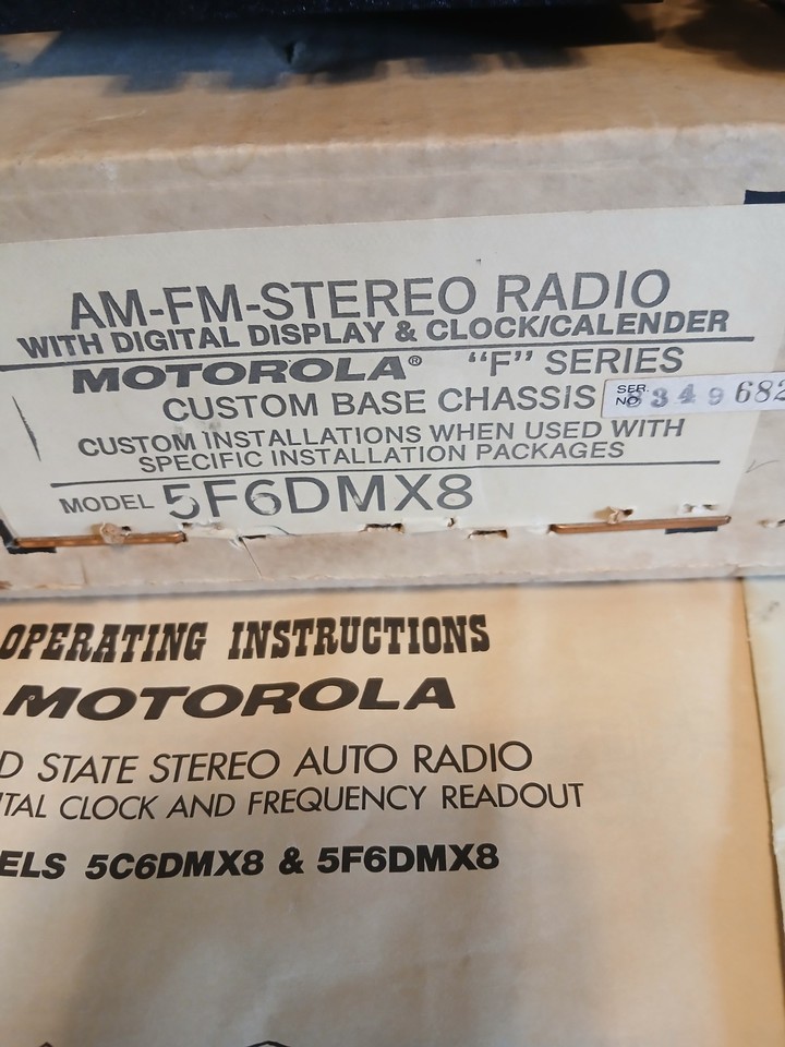 Vintage Motorola Am FM stereo MPX Radio 5f6dmx8 used universal fit | eBay