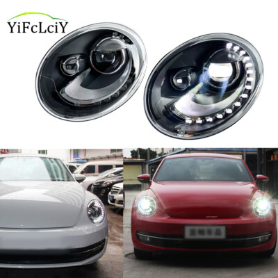 For Volkswagen Beetle 2013-2019 Headlights ALL LED High/Low Beam LED ...