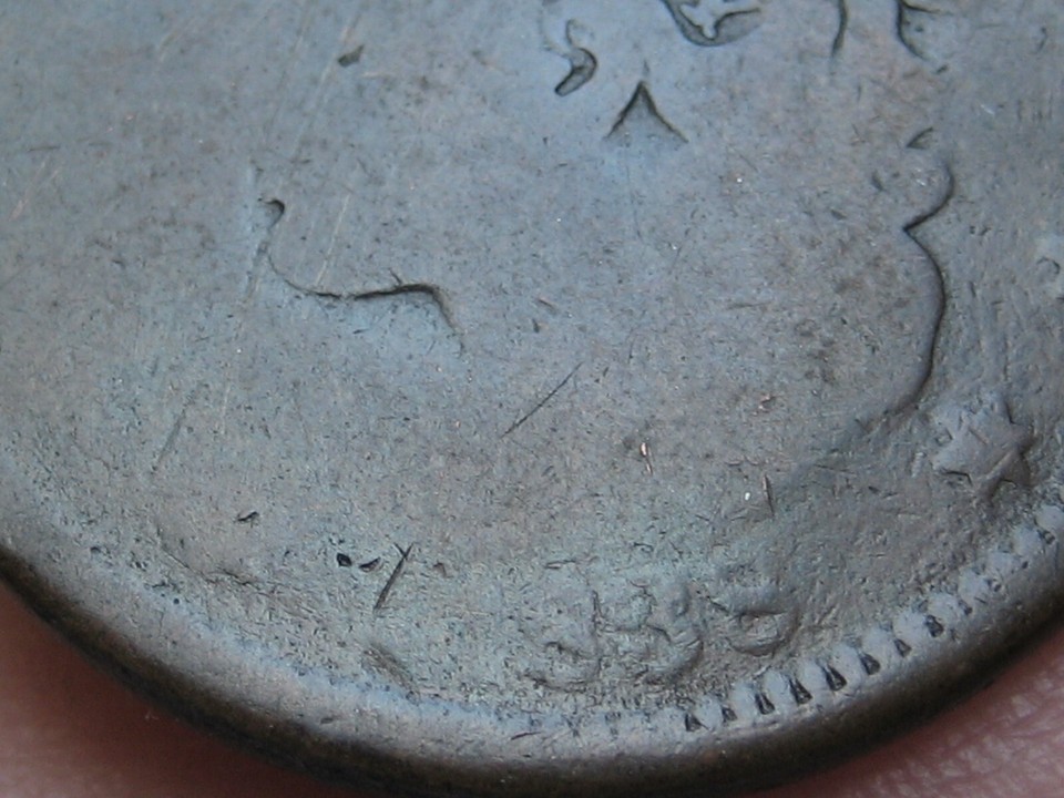 1838 Matron Head Modified/Young Head Large Cent Penny- Fair/About Good ...