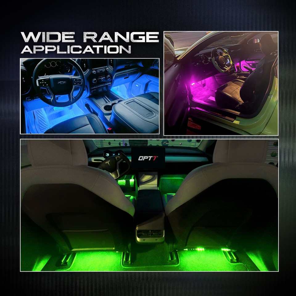 OPT7 Aura LED Interior Light Kit 4pc/6pc 12-Inch Smart Strips with ...