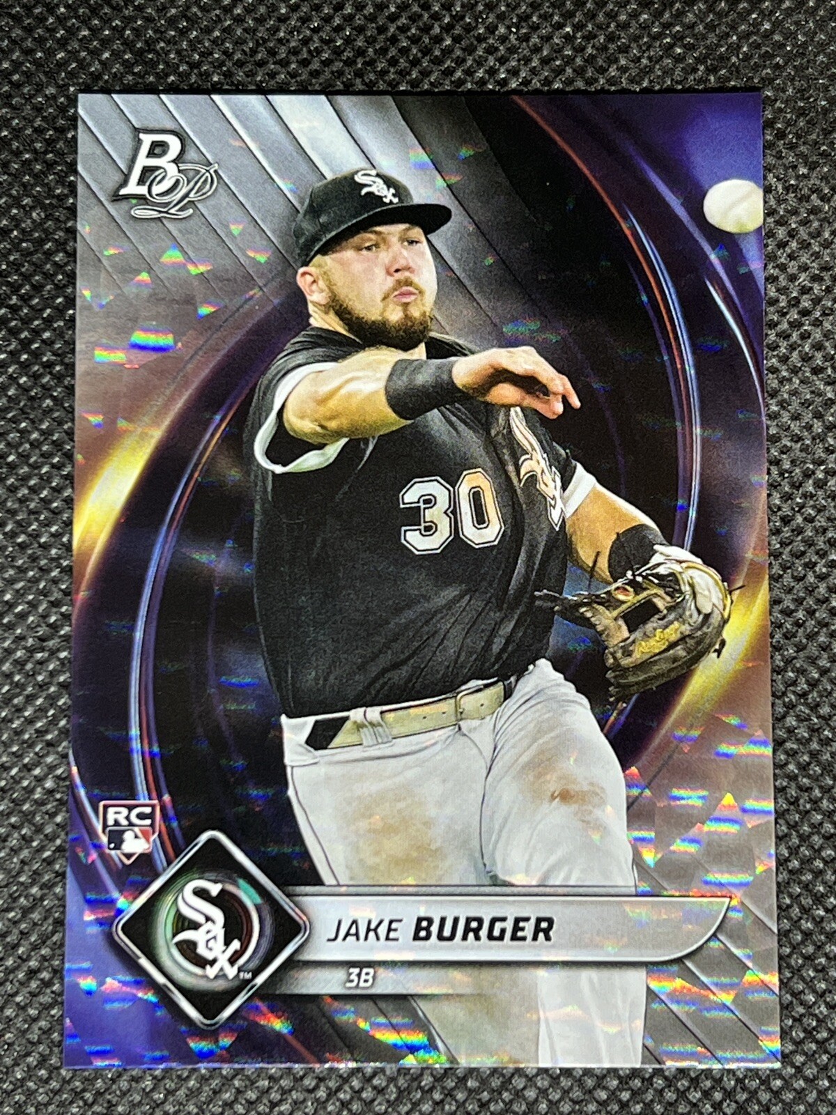 2022 Bowman Platinum Baseball JAKE BURGER RC #82 ICY FOIL ROOKIE CARD ...