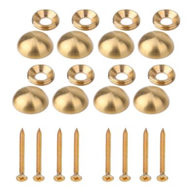 8PCS Brass Decorative Screw Cover Caps Decorative Screw Cap Fasteners ...