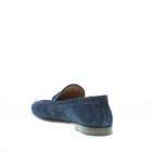 MARINI men shoes Blue suede made in Italy almond toe loafer with ...