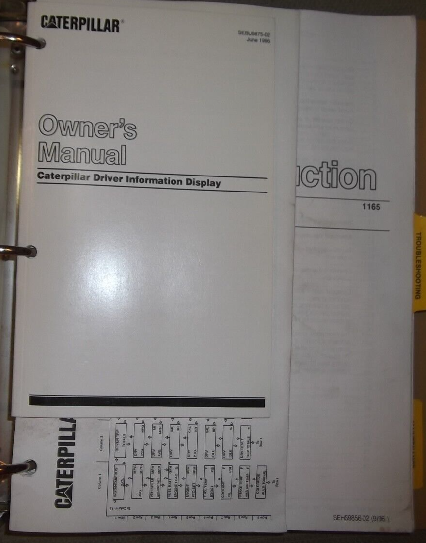 CAT CATERPILLAR 3176B DIESEL TRUCK ENGINE SERVICE SHOP REPAIR MANUAL ...