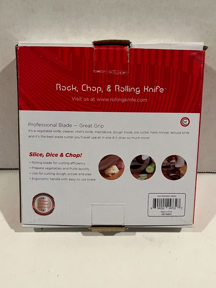 Rock, Chop, and Rolling Kitchen Knife, Ergonomic, Precision Rotating ...