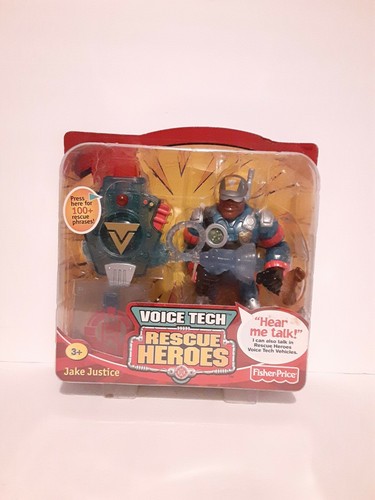 Jake Justice Rescue Heroes Voice Tech Fisher 6 Inch Action Figure 2000 ...