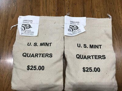 2005-PD Oregon Statehood Quarters 2 Sealed US Mint Bags of 100 Coins ...