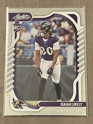 Isaiah Likely 2022 Panini Absolute Rookie Card RC. Baltimore Ravens | eBay