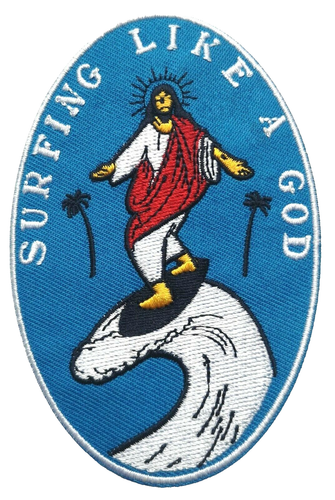 Surfing Embroidered Patch Like A God Rad Surf Sport Water Wave 4" Iron ...