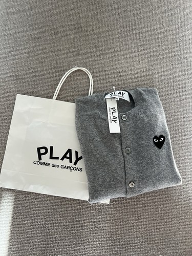 Comme Des Garçons (CDG) Play Grey Cardigan Size XS | eBay Australia