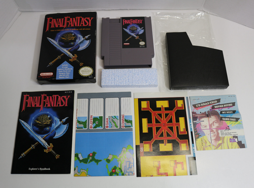 Final Fantasy 100% Complete in Box CIB w Maps Inserts Nintendo NES 1990 ...