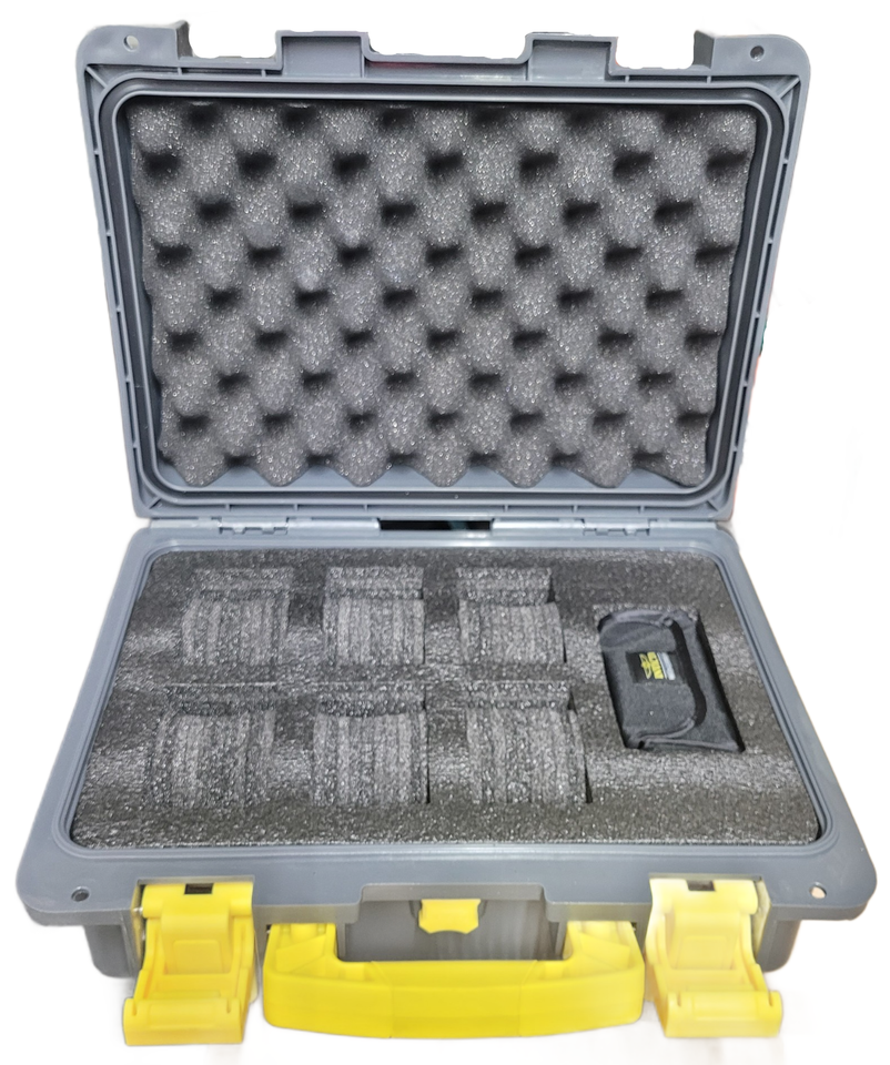 INVICTA GREY/YELLOW 6 SLOT DIVE WATCH CASE PROTECTOR BOX WITH WATCH ...