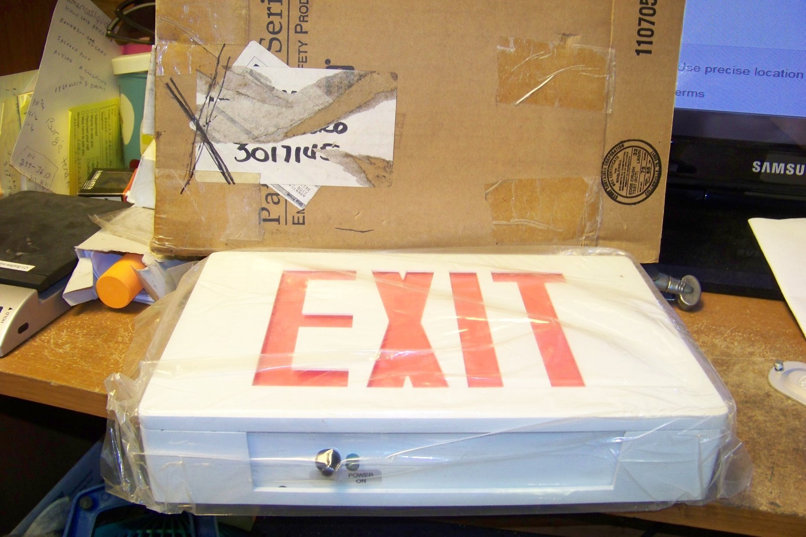 nosHubbell cwprwl9 Pathfinder Die Cast LED Emergency Exit Sign Dual ...