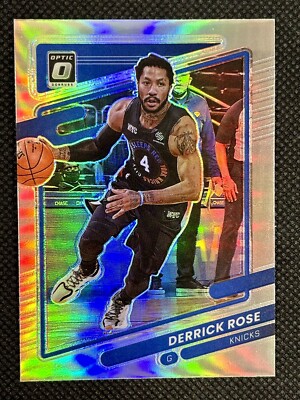 Derrick Rose SILVER HOLO OPTIC SP 2021-22 Donruss Optic #127 Knicks | eBay
