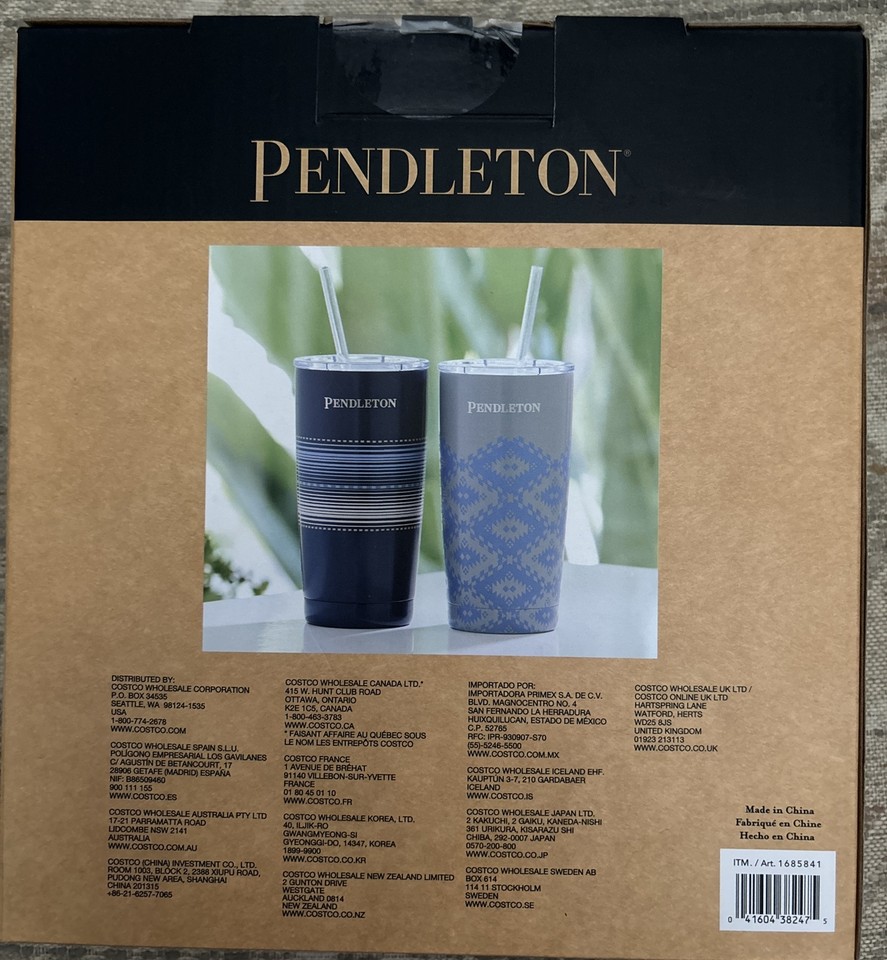 Pendleton Patterned 20oz Stainless Steel Hot/Cold Tumbler Set | eBay