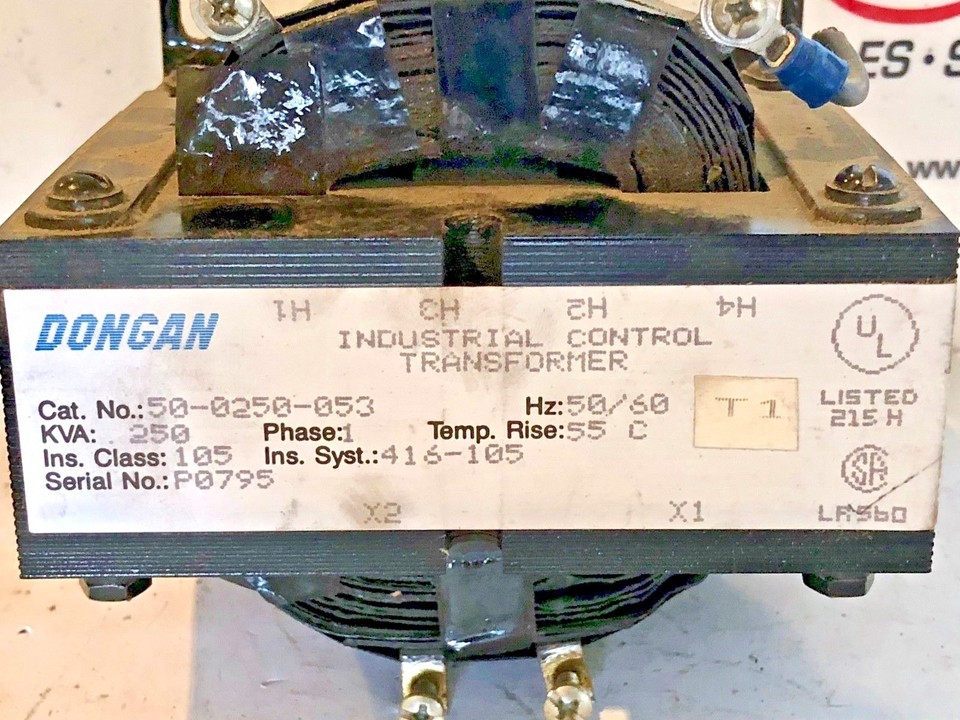 Industrial Control Transformer part 50-0250-053 Dongan Electric 250 Kva ...