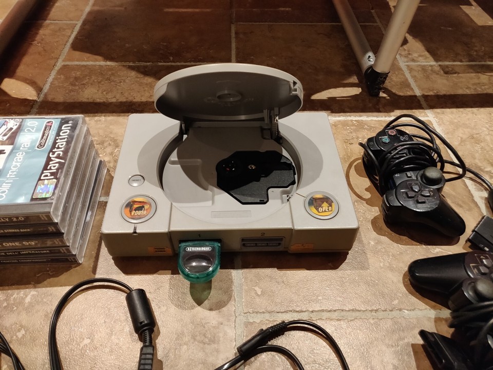CONSOLE SONY PLAYSTATION 1 FAT PS1 MOD. SCPH 5502 + JOYSTICK CONTROLLER ...