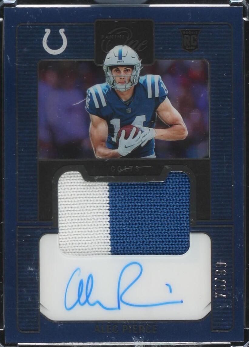 2022 Panini One - Premium Rookie Patch Autographs Alec Pierce #135 /99 ...