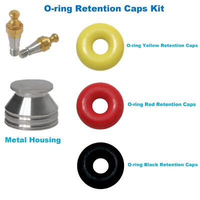 Dental O-Ring Kit Ball Attachment Abutment Implant Retention Cap for ...