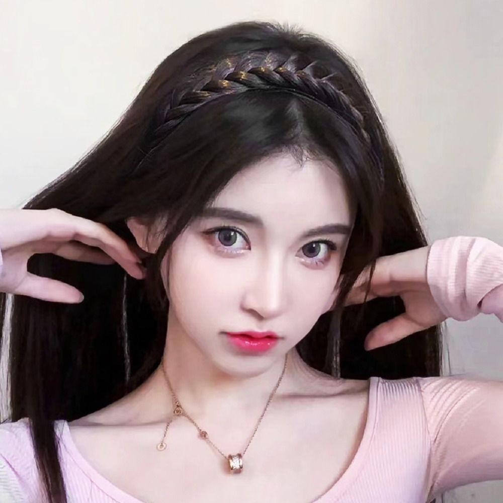 Synthetic Headband Wig Natural Seamless Clip in Hair Extensions Long ...
