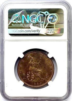 1887 VICTORIA ONE PENNY UNCIRCULATED LUSTRE | eBay UK