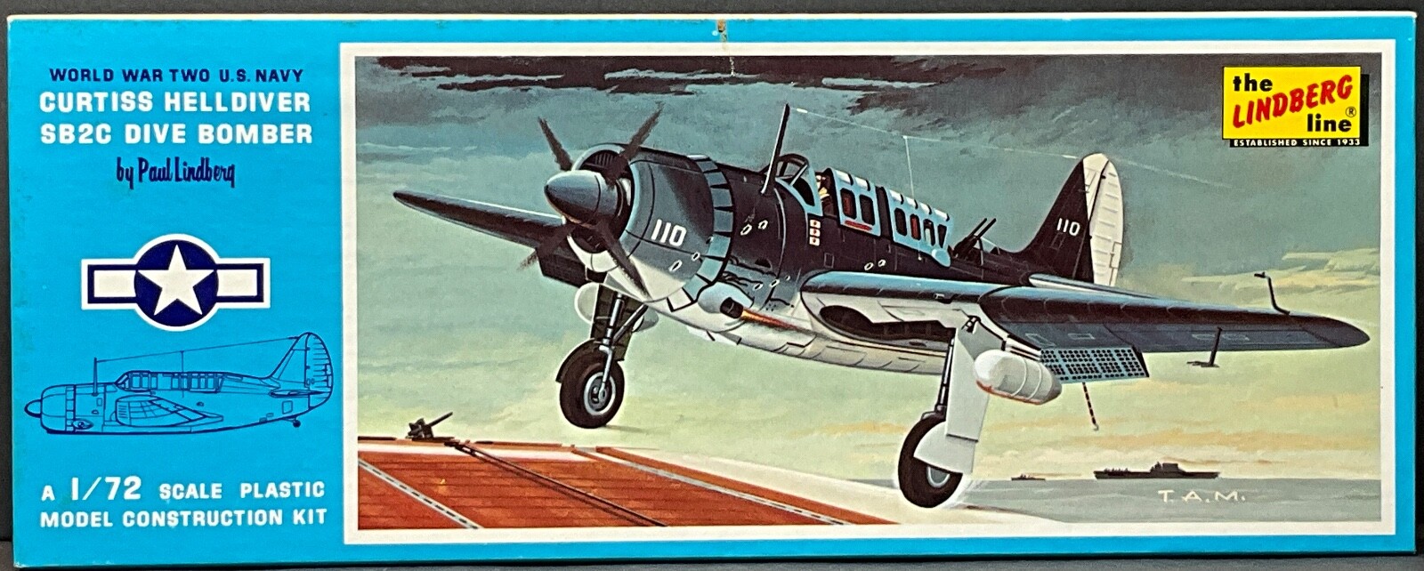 Lindberg 1:72 WWII Curtiss Helldiver SB2C Vintage Model Kit 479-100 ...