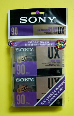 2 Pack of Sony High Bias Type II High Position UX90 High Fidelity ...