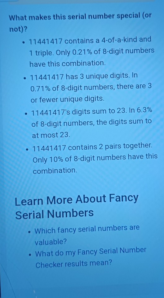 Fancy Serial Number Twenty Dollar Bill $20 Binary PG11441414D 97% ...