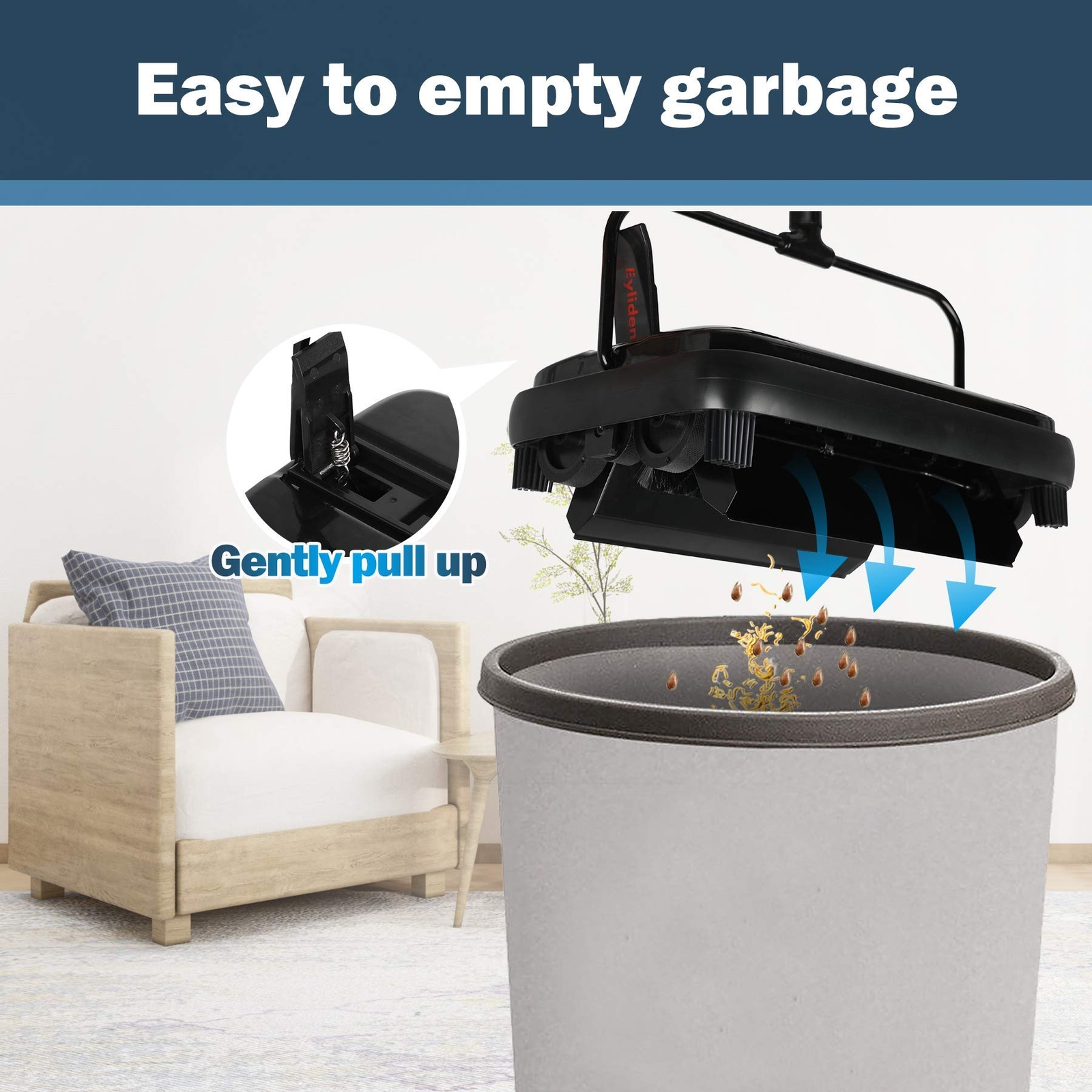 Carpet Sweeper Mini Size Lightweight Hand Push Carpet Sweepers No Noise ...