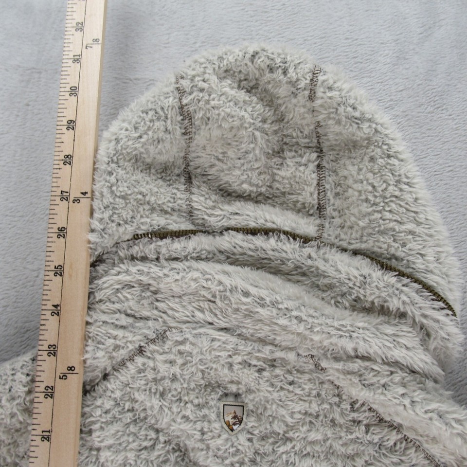 Kuhl Flight Jacket Women Medium Tan Italian Fleece Zip Pockets Stow ...